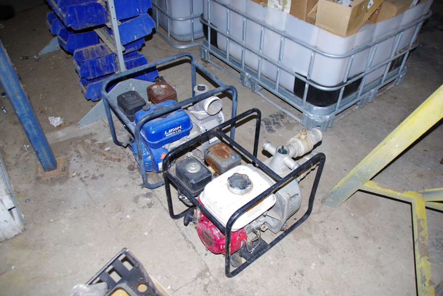 Lot 103 - Firefighter with 2' Honda motor & Firefighter with 3' Lifan ...