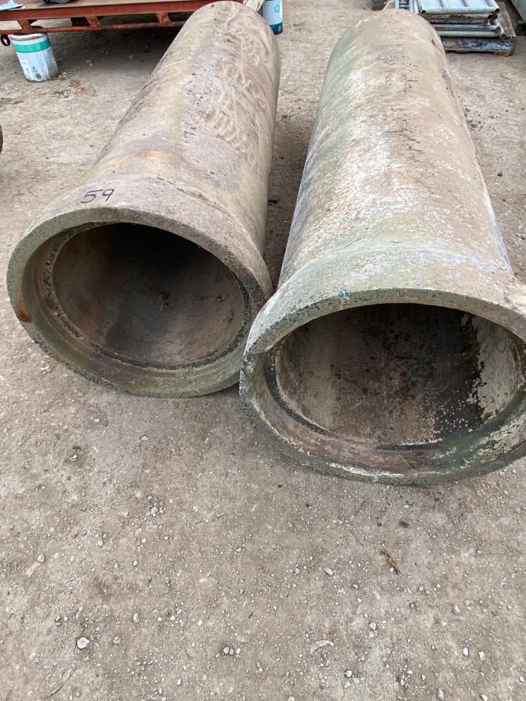 Lot 59 - 2 x Bell end concrete pipes | AuctionsPlus