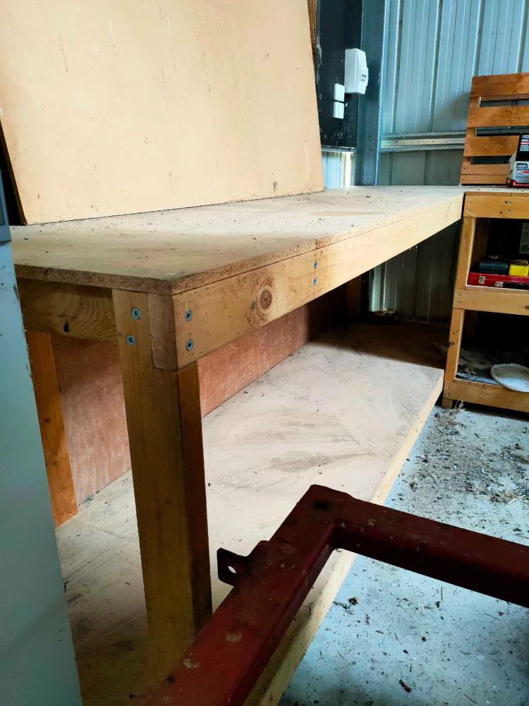 Lot 21 - Wooden Work Bench | AuctionsPlus