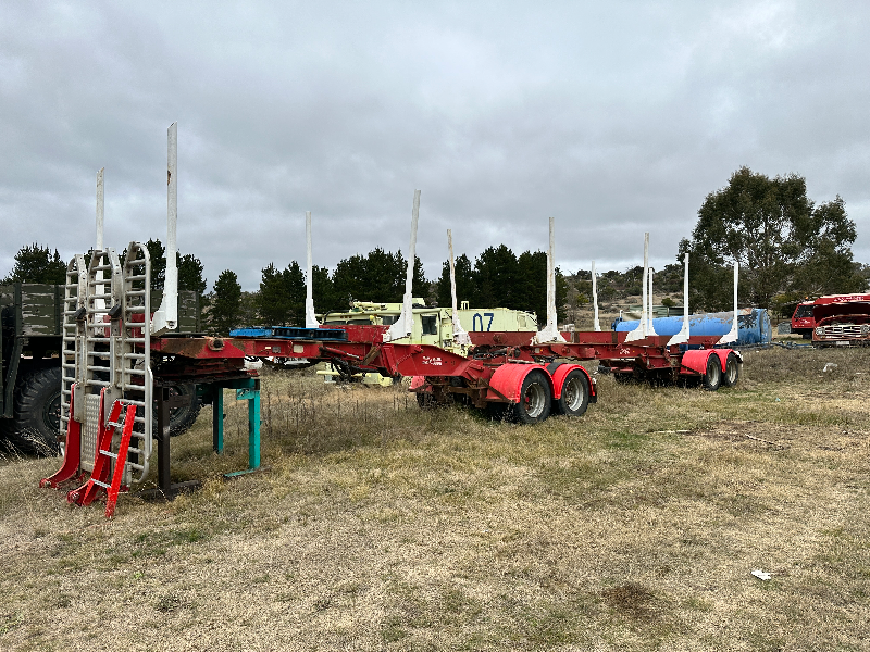 Lot 9 - KENNEDY 19 METRE B-DOUBLE LOG TRAILERS. | AuctionsPlus