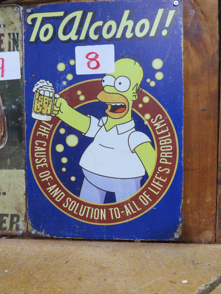 Lot 8 - Homer Simpson Sign 20cm x 30cm | AuctionsPlus