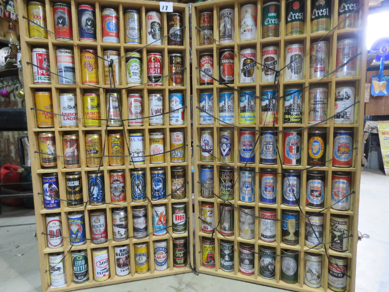 Lot 17 - Beer Can Case 113cm x 60cm | AuctionsPlus