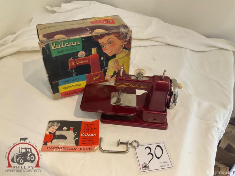 Lot 30 - Vulcan Senior, childs sewing machine | AuctionsPlus