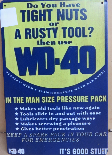 LOT 75 - WD 40 SIGN - A CLASSIC SIGN | AuctionsPlus