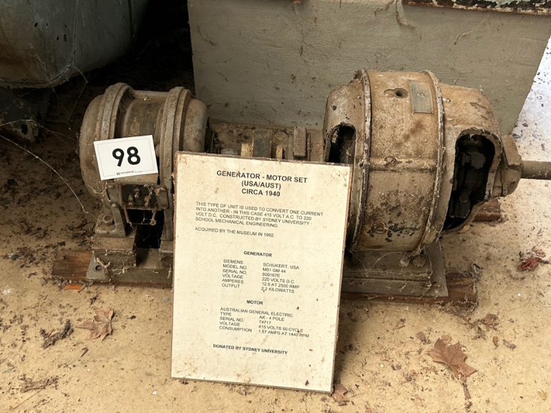 Lot 98 - GE Australian electric motor with Seimens generator | AuctionsPlus