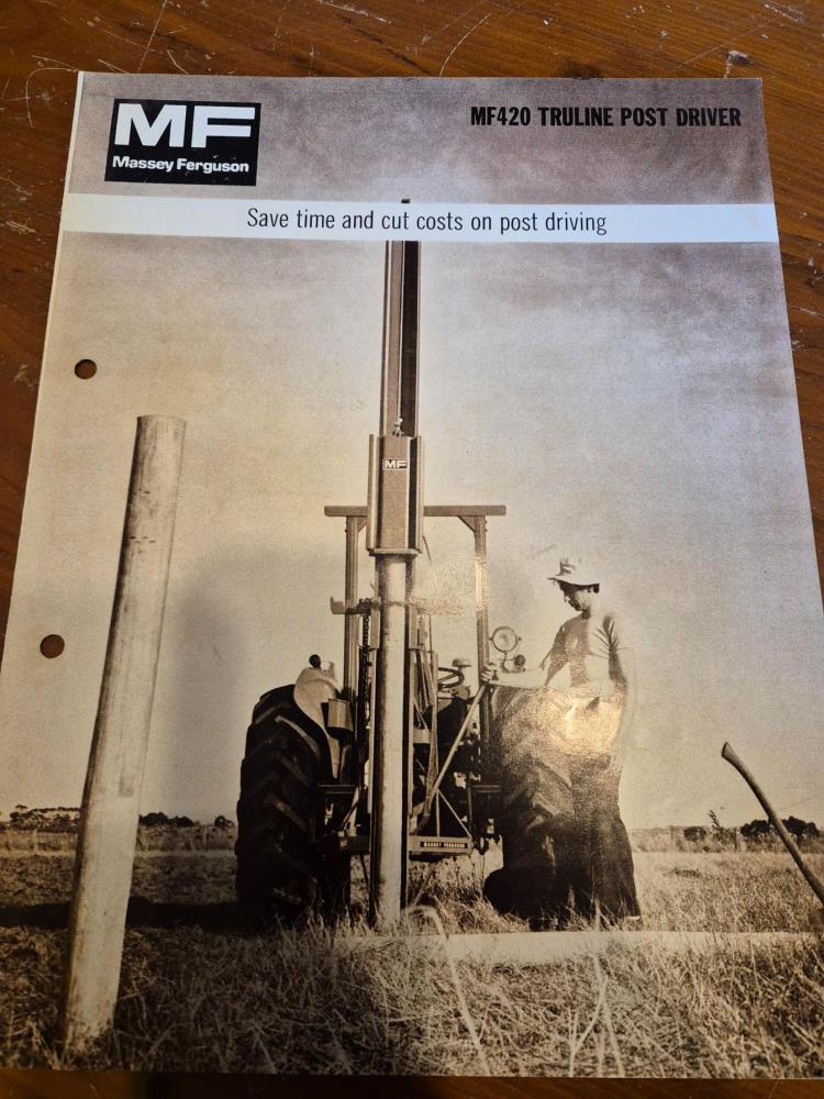 Lot 137 - Massey Ferguson 420 Truline Post Driver Brochure | AuctionsPlus
