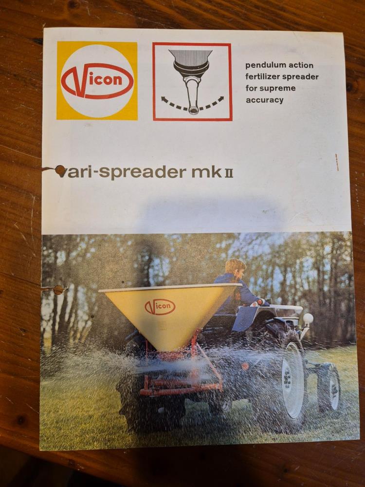Lot 183 - Vicon Vari-Spreader MK II Brochure | AuctionsPlus