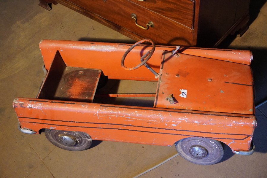 Lot 139 - Cyclops Red Metal Peddle Car | AuctionsPlus