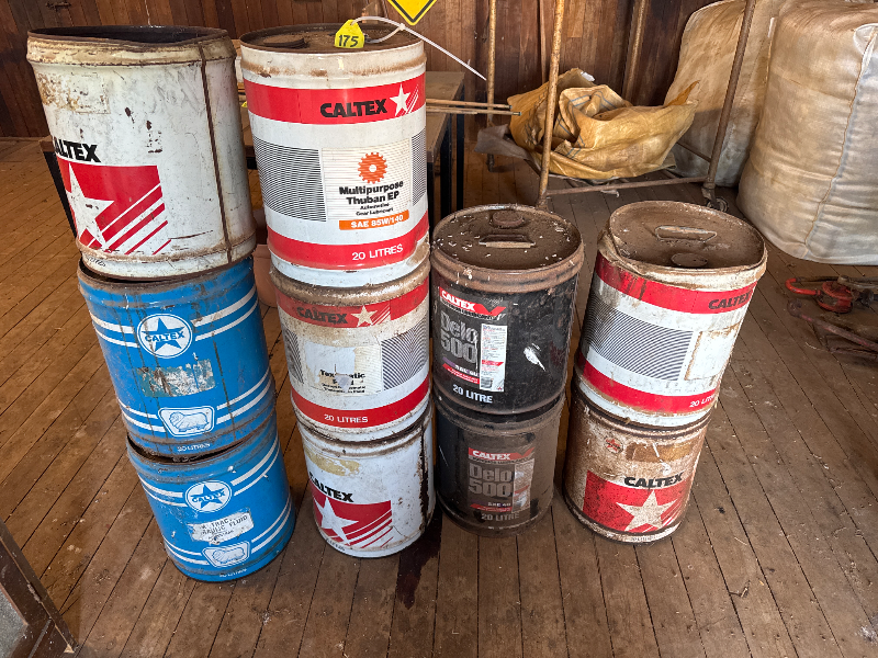 Lot 174 - Qty 20 LT Caltex Assorted Drums | AuctionsPlus