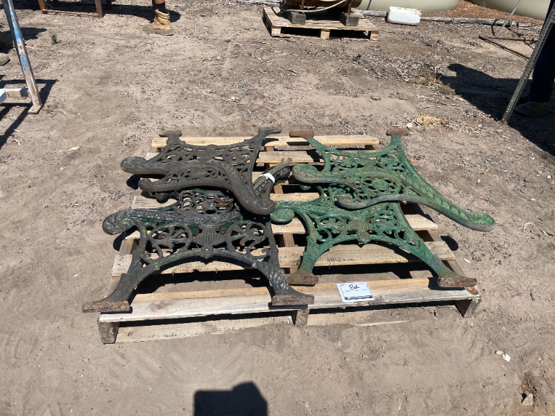 Lot 84 - Wrought iron style chair ends | AuctionsPlus