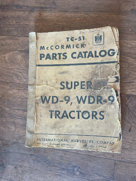 Lot 105 - Mccormick parts catalogue | AuctionsPlus