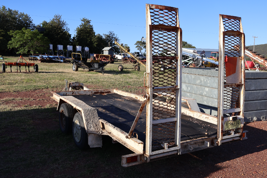 Lot 19 - Dual Axle Heavy Duty Plant Trailer & Ramps | AuctionsPlus