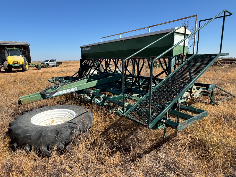Lot 33 - 6m John Shearer Direct Drill Seeder with Harrows | AuctionsPlus