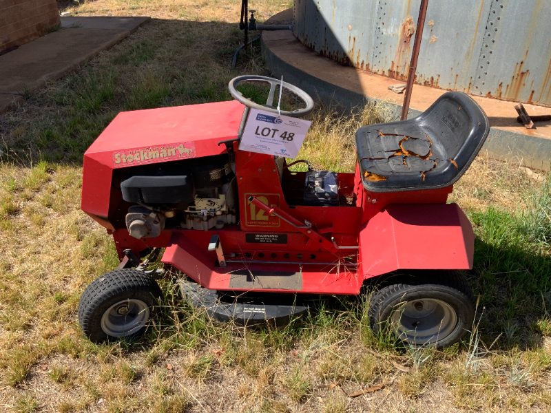 LOT 48 - Cox Ride On Lawn Mower. | AuctionsPlus