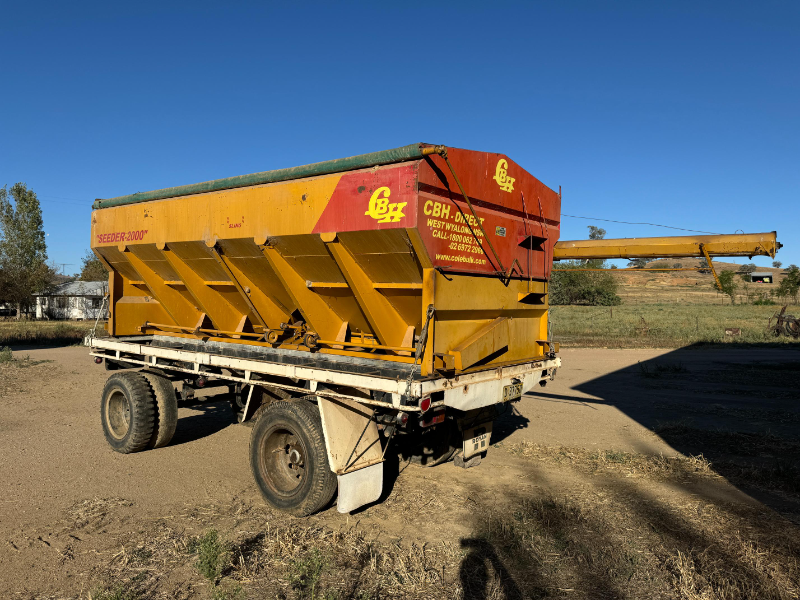 Lot 9 - CBH 2000 10T Seeder Grouper on Bogie Trailer | AuctionsPlus
