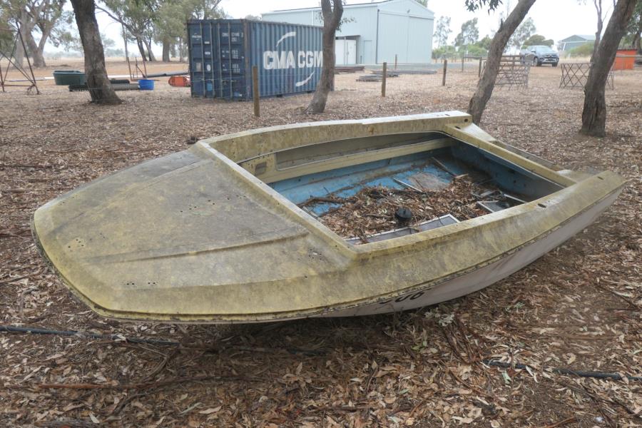 Lot 31 - Fibreglass Boat Hull | AuctionsPlus