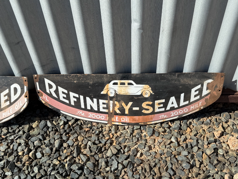Lot 52 - Refinery Sealed Oil Sign | AuctionsPlus