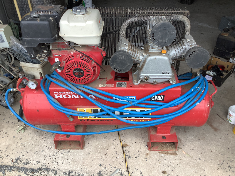 Lot 23 - Honda Powered Millan Air Compressor | AuctionsPlus