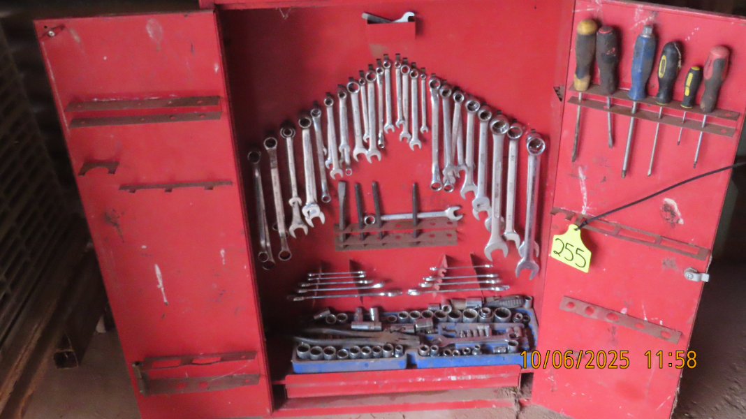 Lot 255 - Red Tool Box & Assorted Tools | AuctionsPlus