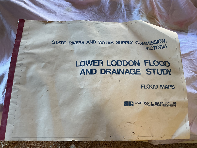 Lot 242 - Lower Loddon flood map | AuctionsPlus