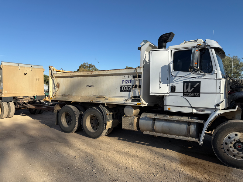 Lot 209 - Freightliner Tipper Truck & Dog Trailer | AuctionsPlus