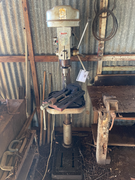 Lot 50 - Hare and Forbes, Hafco Drill Press, No 3 morse taper, 1 x vice ...