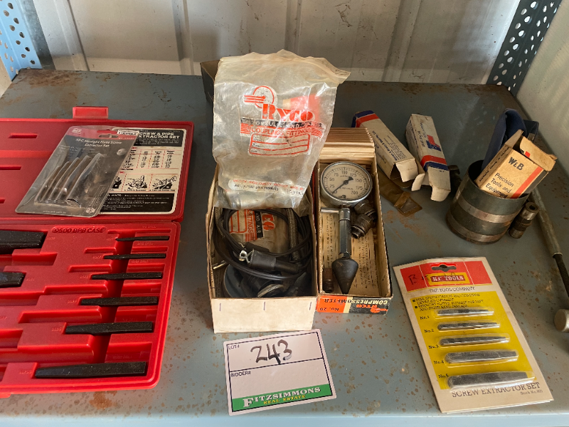 Lot 243 - Screw and Pipe extractor set, compreso meter. | AuctionsPlus