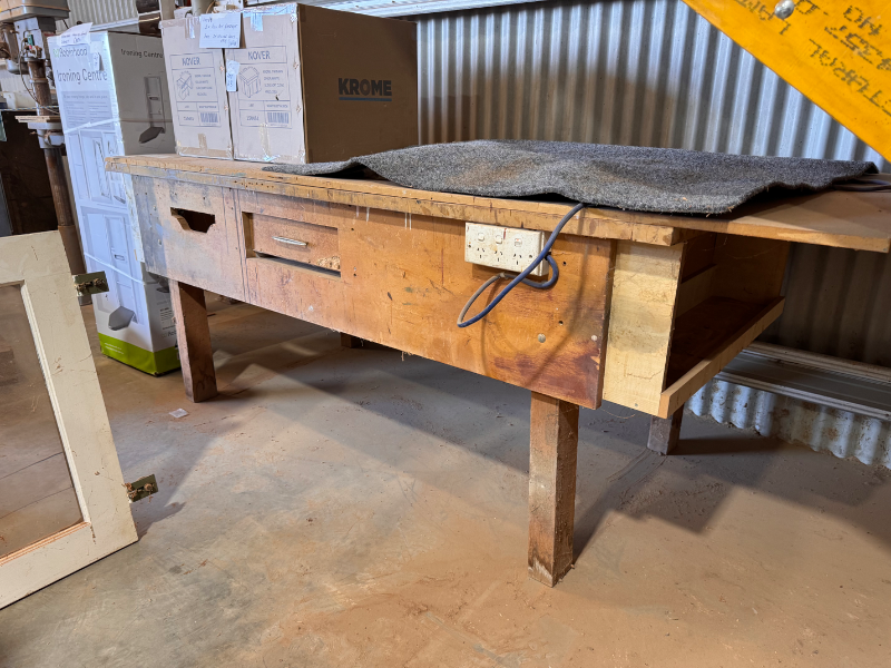 Lot 83 - Timber Framework Bench. | AuctionsPlus