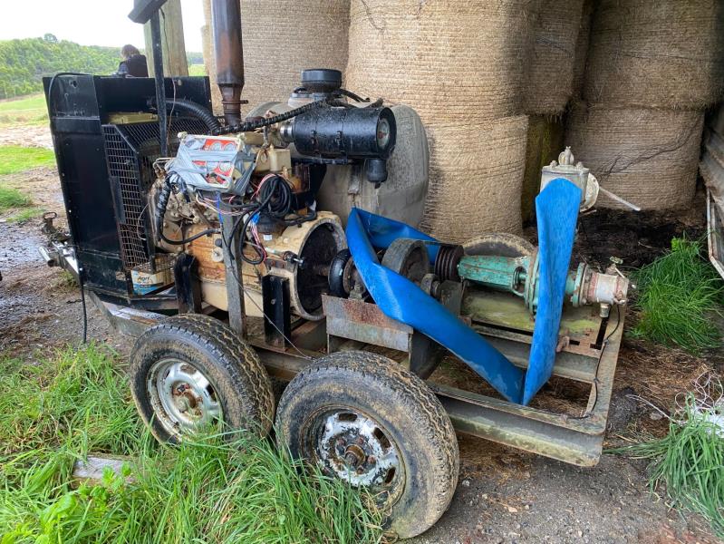 Lot 4 - Trailing Southern Cross 80X50-250 Diesel Pump Set | AuctionsPlus