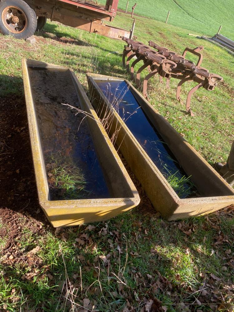 Lot 79 - Pr of Cement Troughs | AuctionsPlus