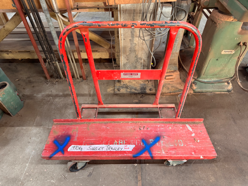 Lot 406 - Sheet Trolley. | AuctionsPlus