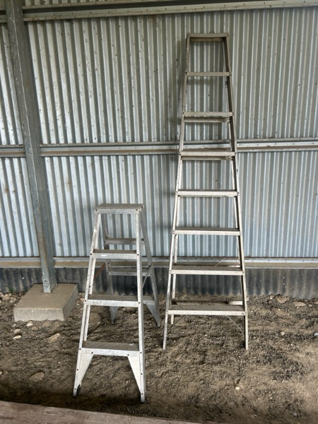 Lot 50 - Aluminium ladder & Step Ladder/ Builders planks | AuctionsPlus