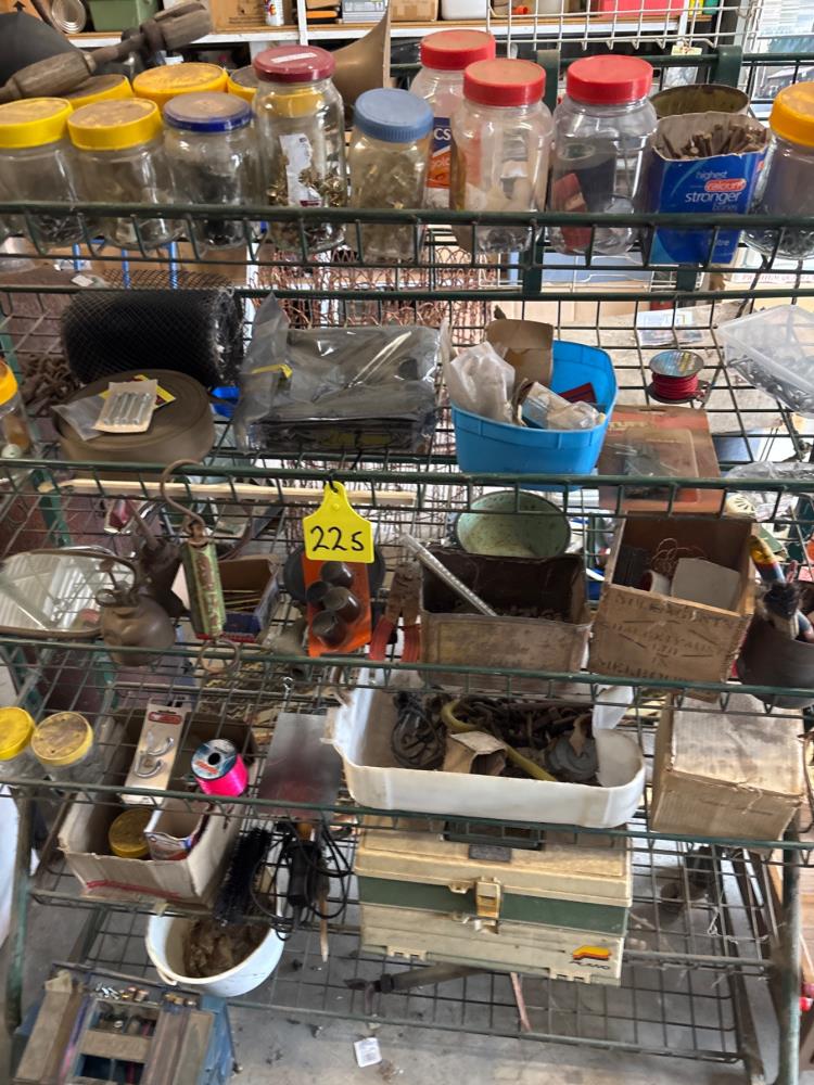 Lot 225 - Trolley full of assorted parts/ nut bolts and screws | AuctionsPlus
