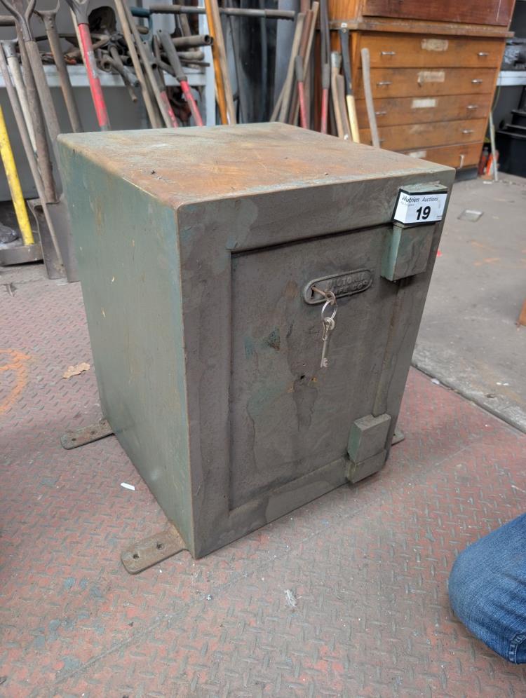 Lot 19 - Victoria Safe Co Safe w/ Key | AuctionsPlus