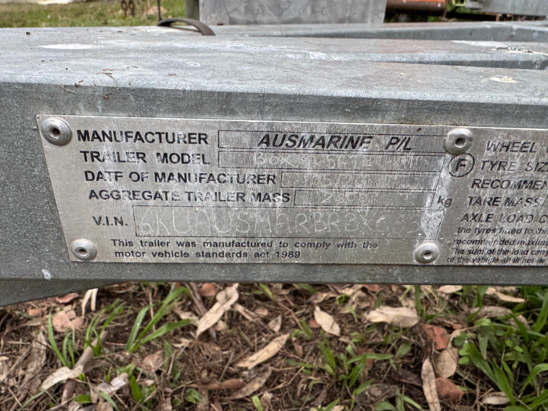 Lot 7 - 05/20 Ausmarine Pty Ltd Gal Box Trailer | AuctionsPlus