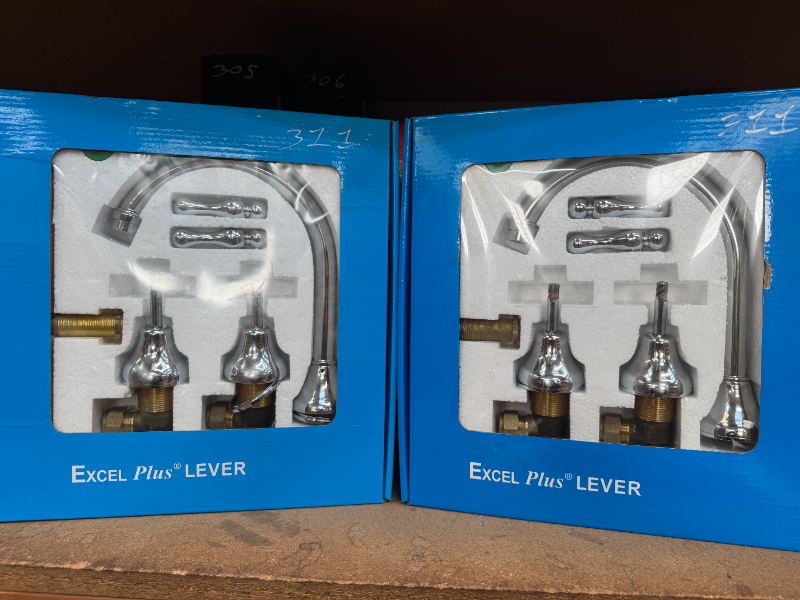 LOT 311 - Excel Lever Hob Sink Tapware & Spout Set x 2 | AuctionsPlus