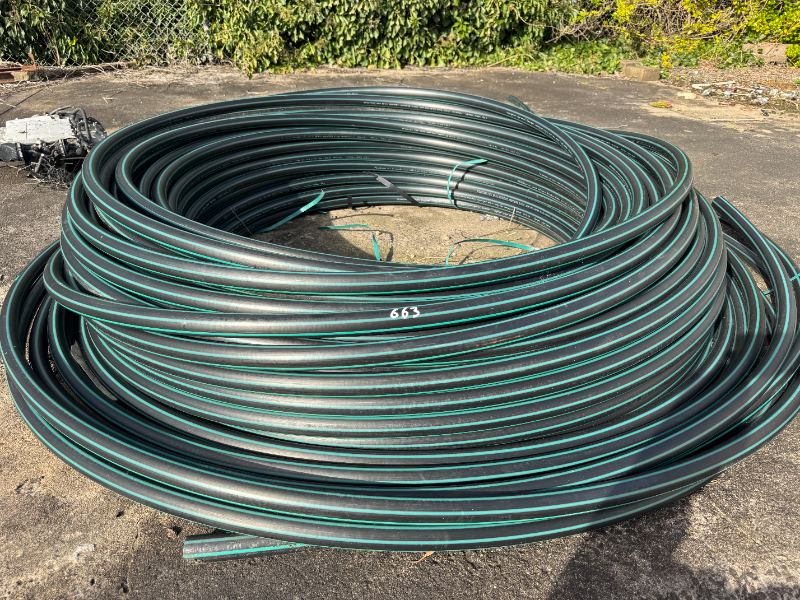 LOT 663 - Assorted Green Line Poly Pipe | AuctionsPlus