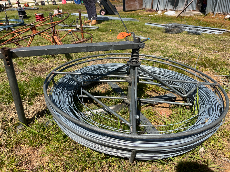 Lot 67 - Waratah wire spinner with part roll of wire | AuctionsPlus