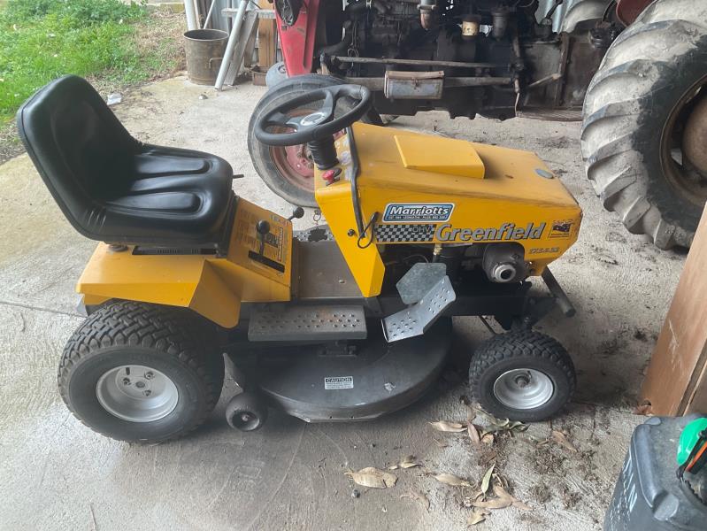 Lot 2 - Greenfield Ride On Mower | AuctionsPlus