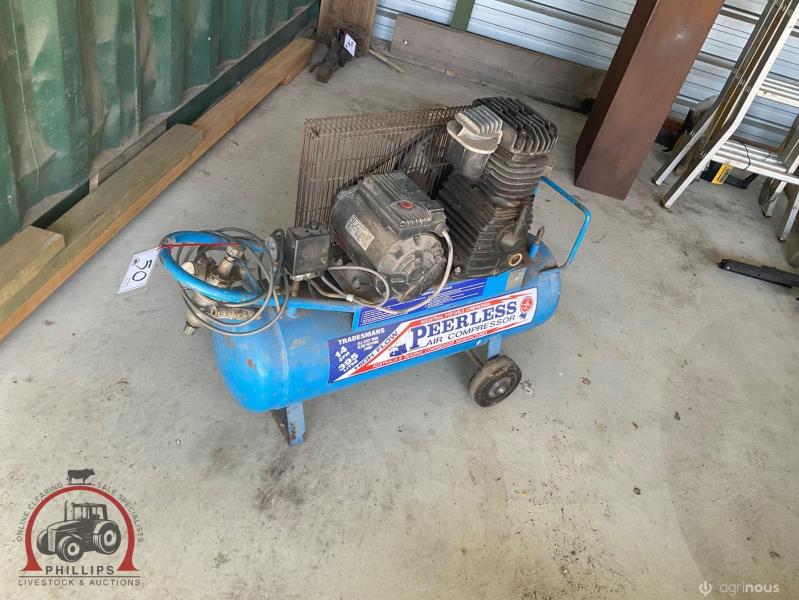 Lot 50 - PEERLESS Air Compressor | AuctionsPlus