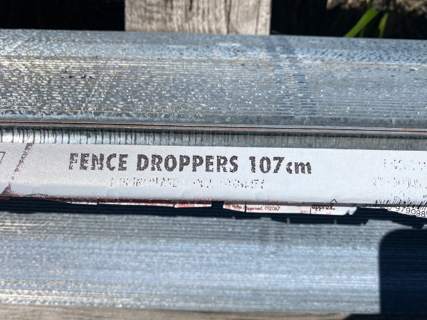 6 X PACKS WARATAH GALVINIZED FENCE DROPPER 107CM (45 DROPPERS PER PACK ...