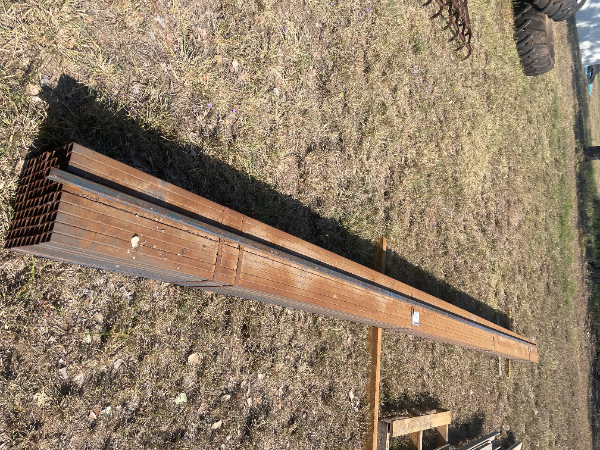 Lot 62 - Full sling 25 x 25 x 1.6mm SHS black steel and 1 length steel ...