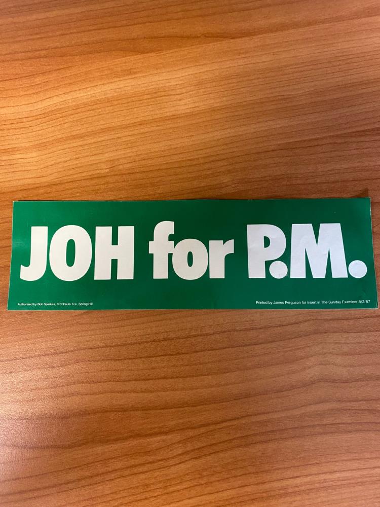 Lot 4 - Joh for P.M. Sticker (unused) | AuctionsPlus